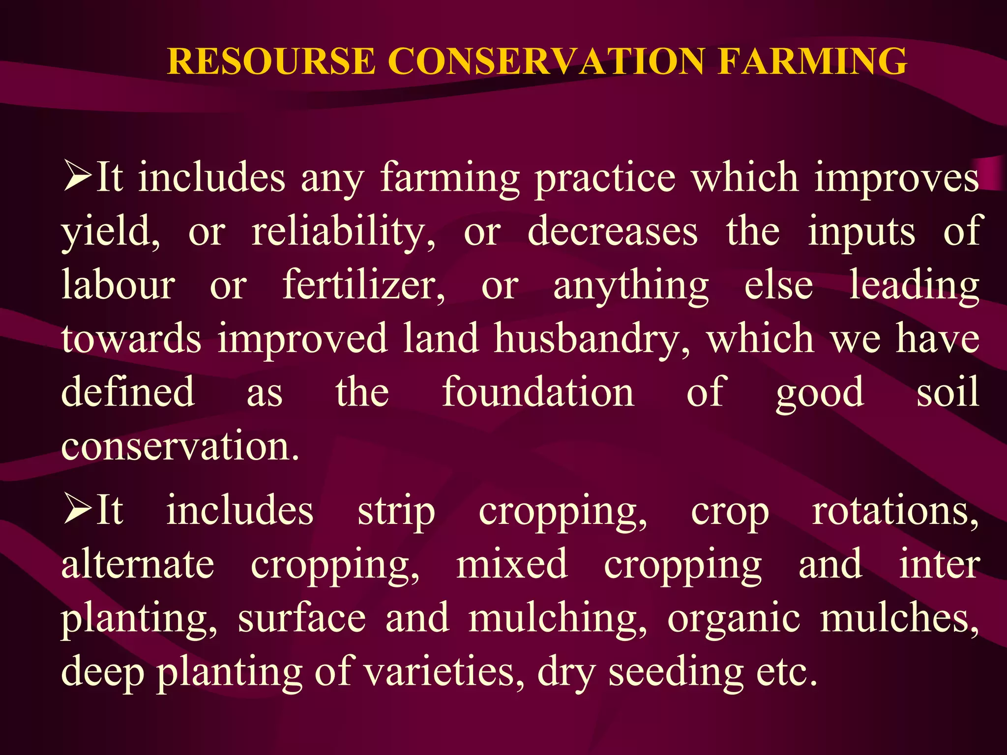 Soil and moisture conservation techniques | PPTX