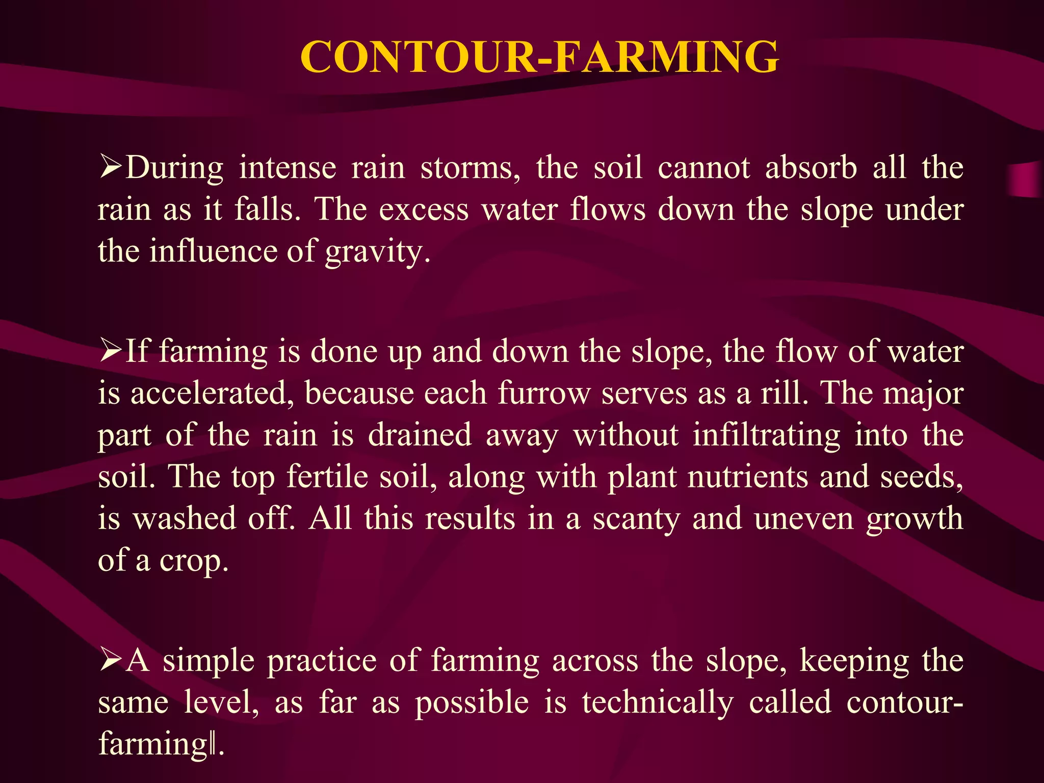 Soil and moisture conservation techniques | PPTX