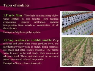 Soil and moisture conservation techniques | PPTX