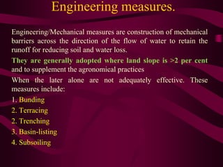 Soil and moisture conservation techniques | PPTX