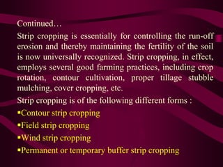 Soil and moisture conservation techniques | PPTX