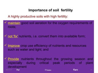 Soil and productivity | PPT