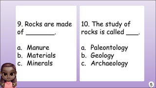 Rocks and Soils Quiz | PPT