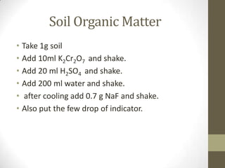 Soil and water analysis | PPTX