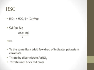 Soil and water analysis | PPTX