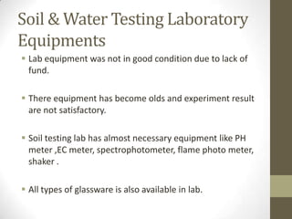 Soil and water analysis | PPTX
