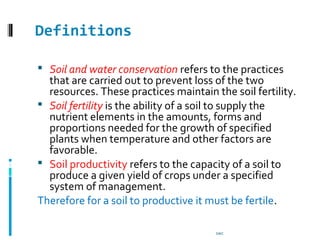 Soil and water conservation | PPT