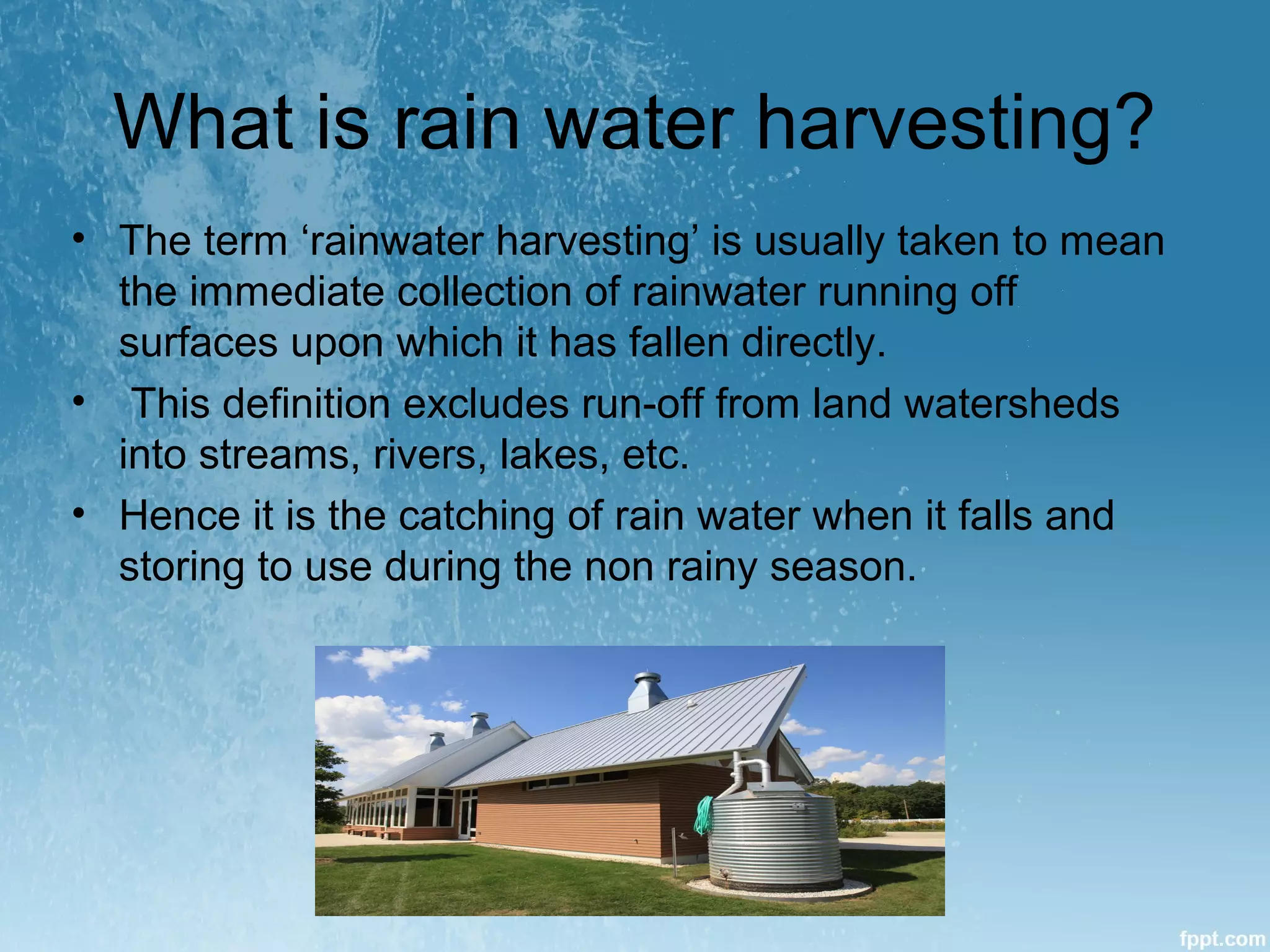 Rain water harvesting | PPT