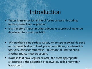 Rain water harvesting | PPT