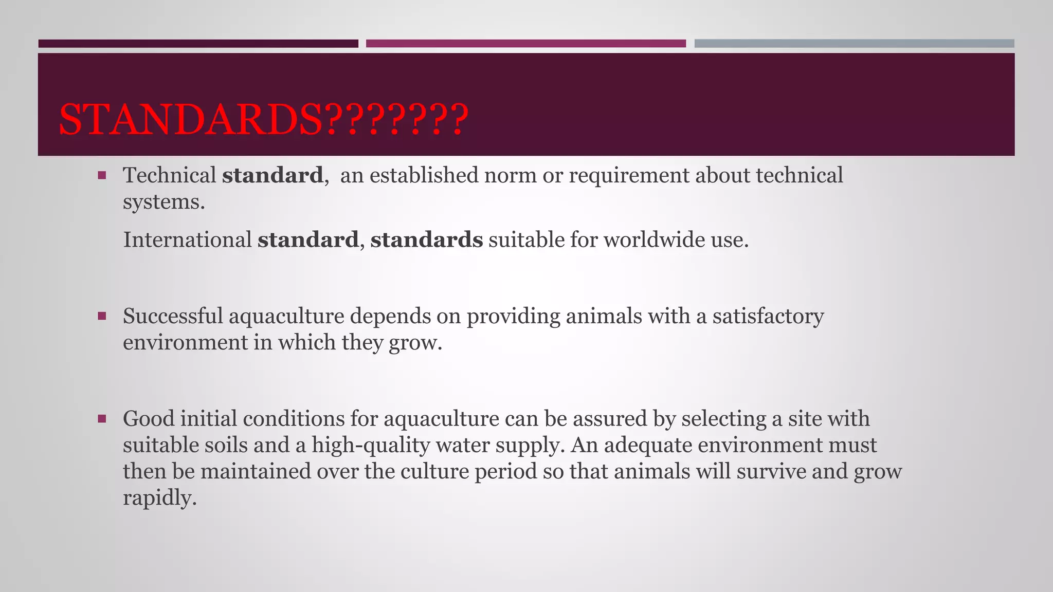 Soil and water standards | PPTX
