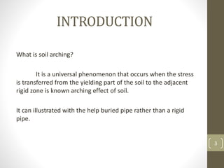 Soil arching in granular soil | PPTX