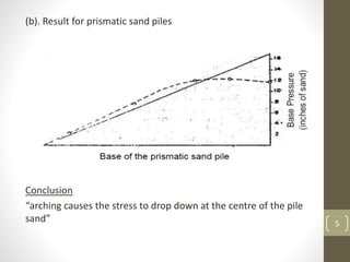 Soil arching in granular soil | PPTX