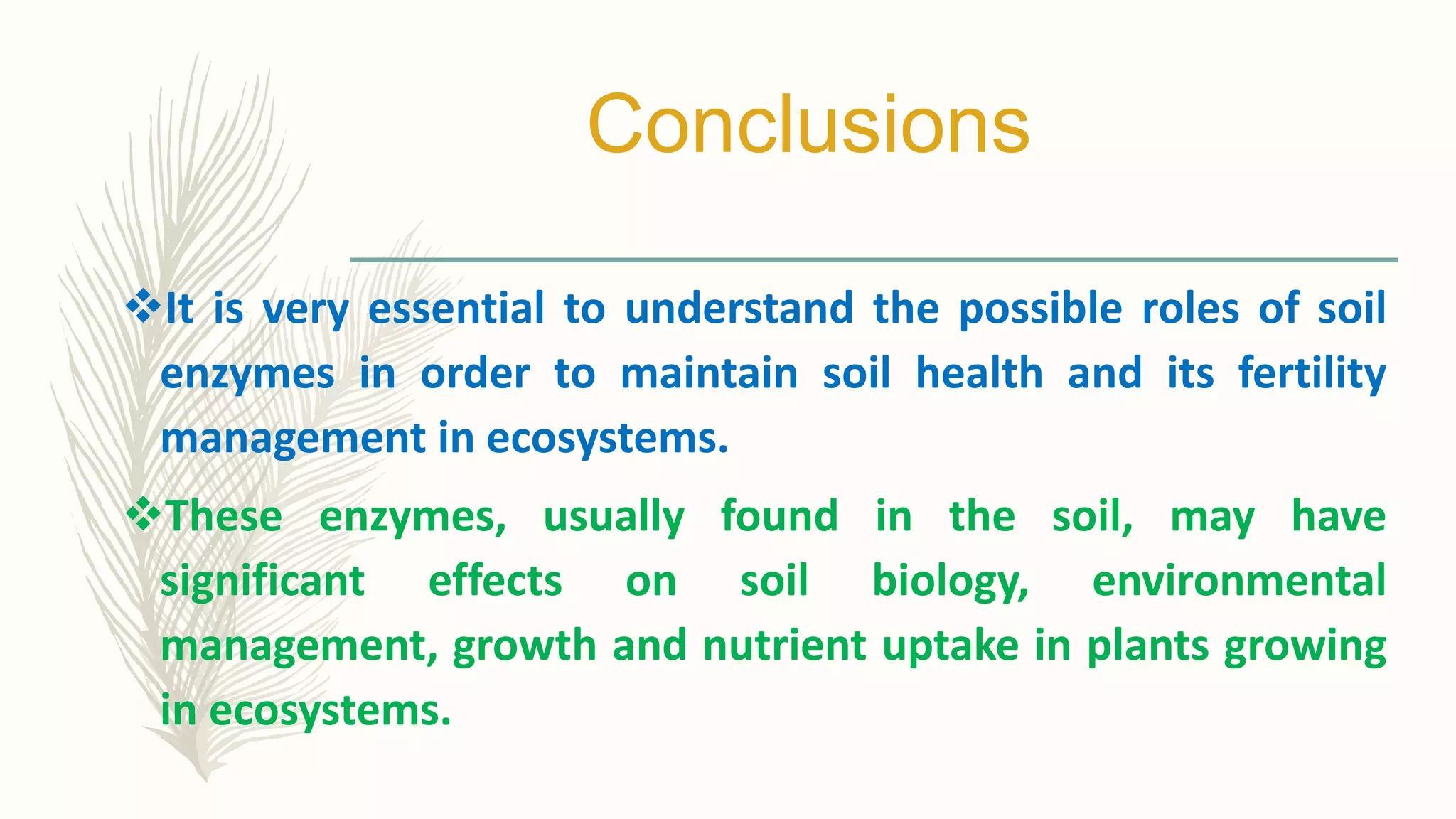 SOIL ENZYMES AND THEIR ACTIVITY | PPTX