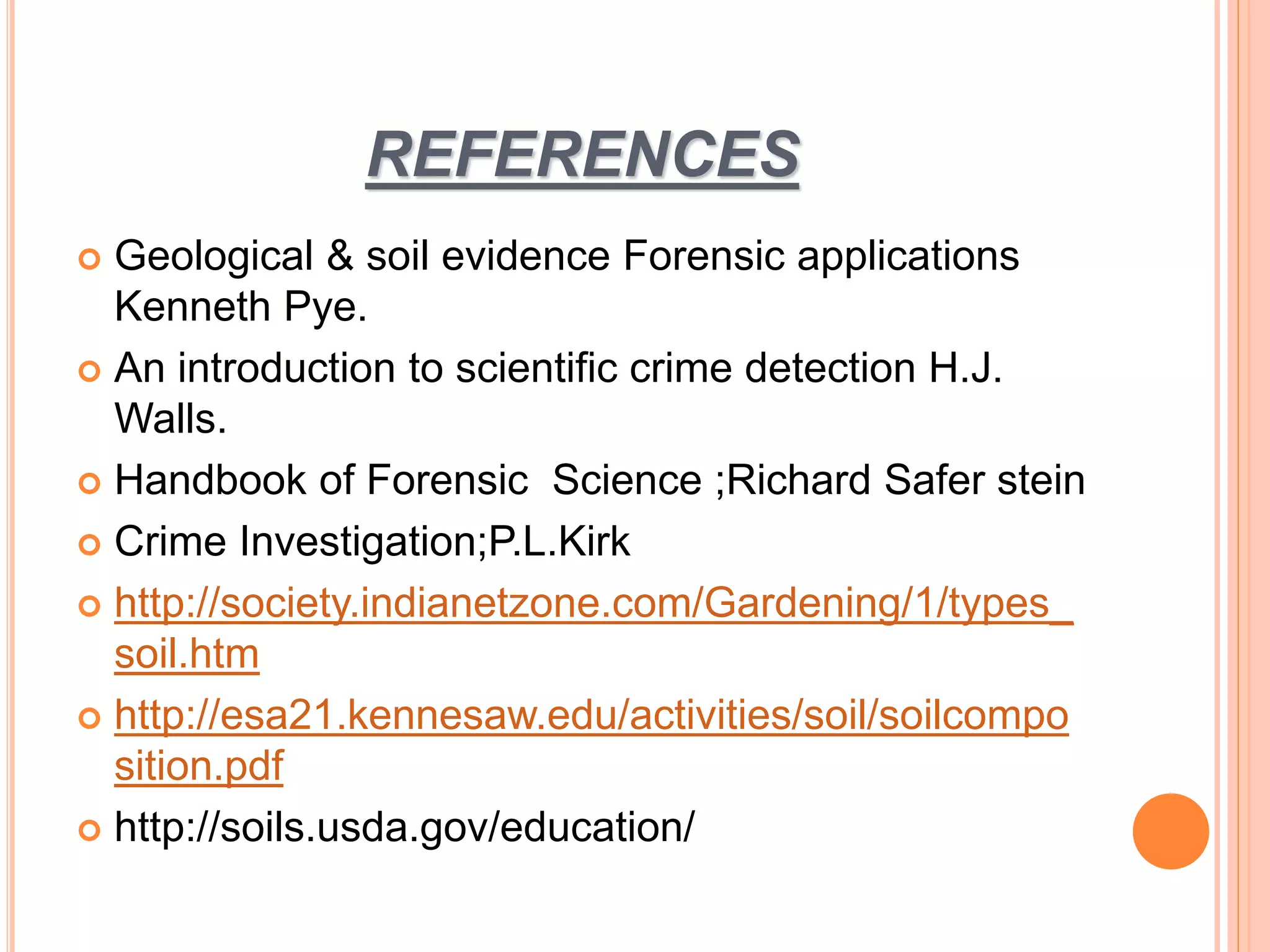 Soil as forensic evidence | PPT