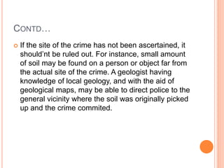 Soil as forensic evidence | PPT