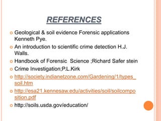 Soil as forensic evidence | PPT