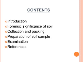 Soil as forensic evidence | PPT | Geology | Science