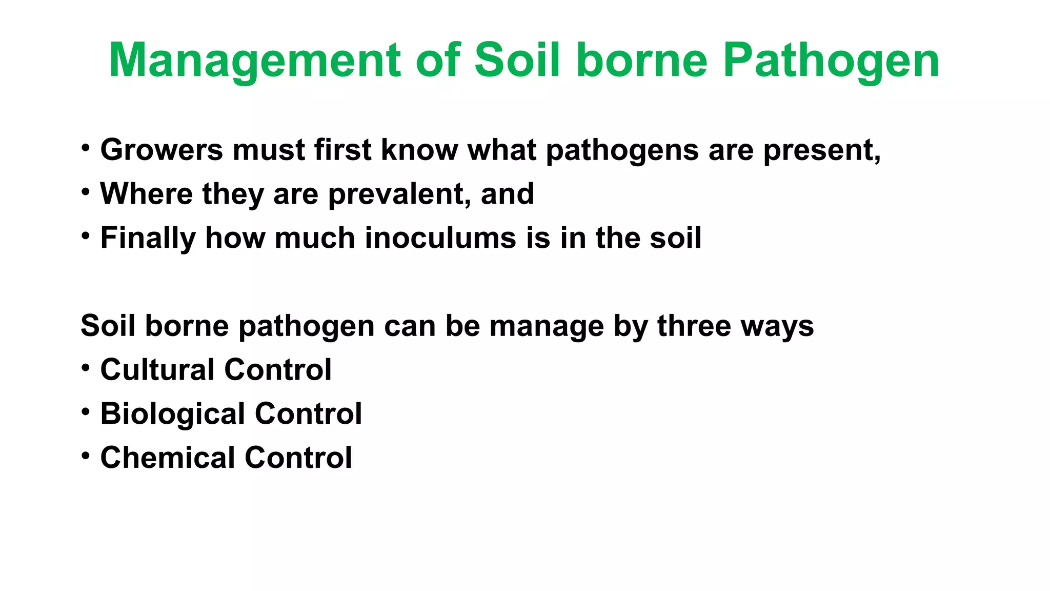 Soil borne pathogen and their impact | PPT