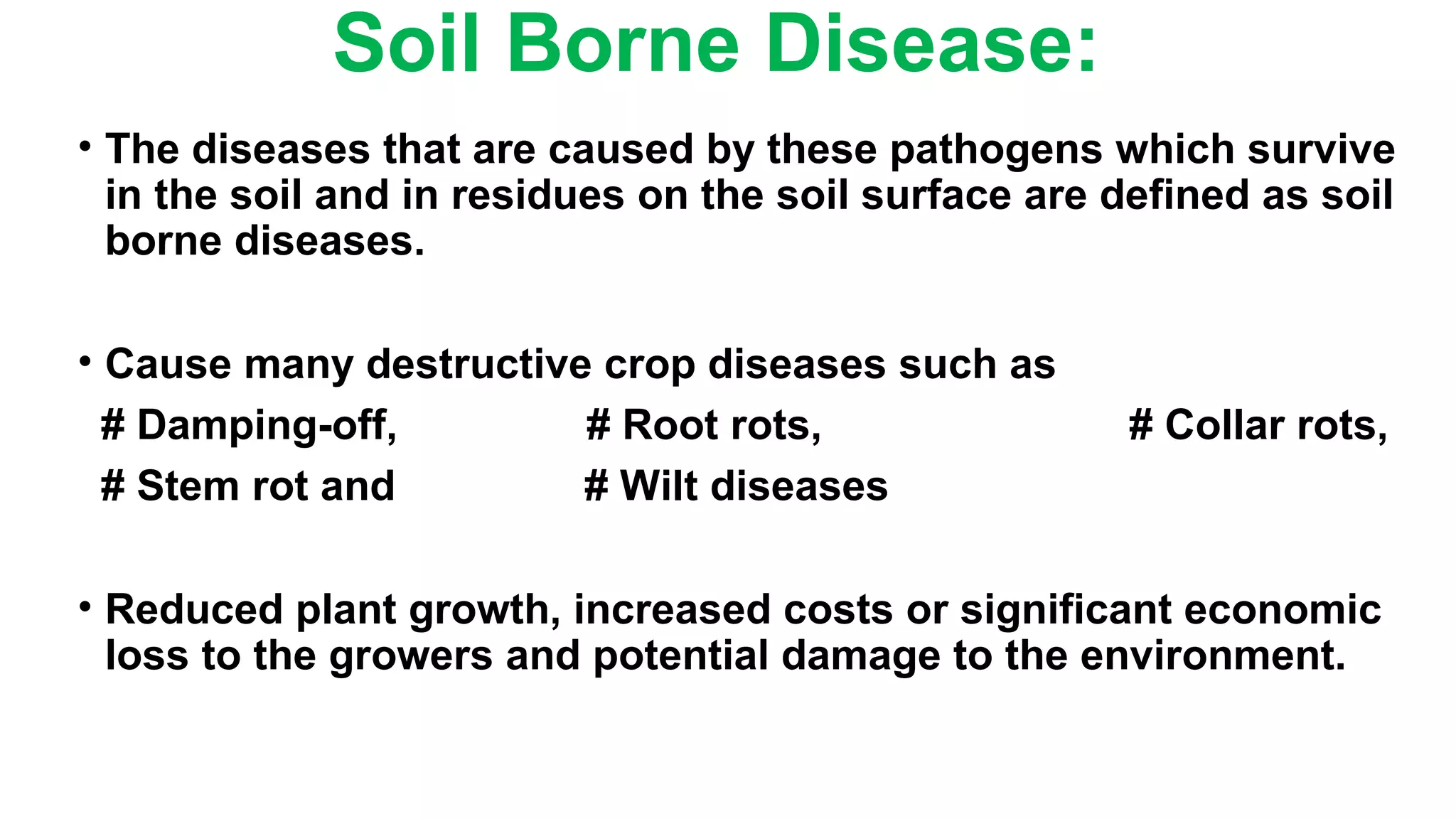 Soil borne pathogen and their impact | PPT