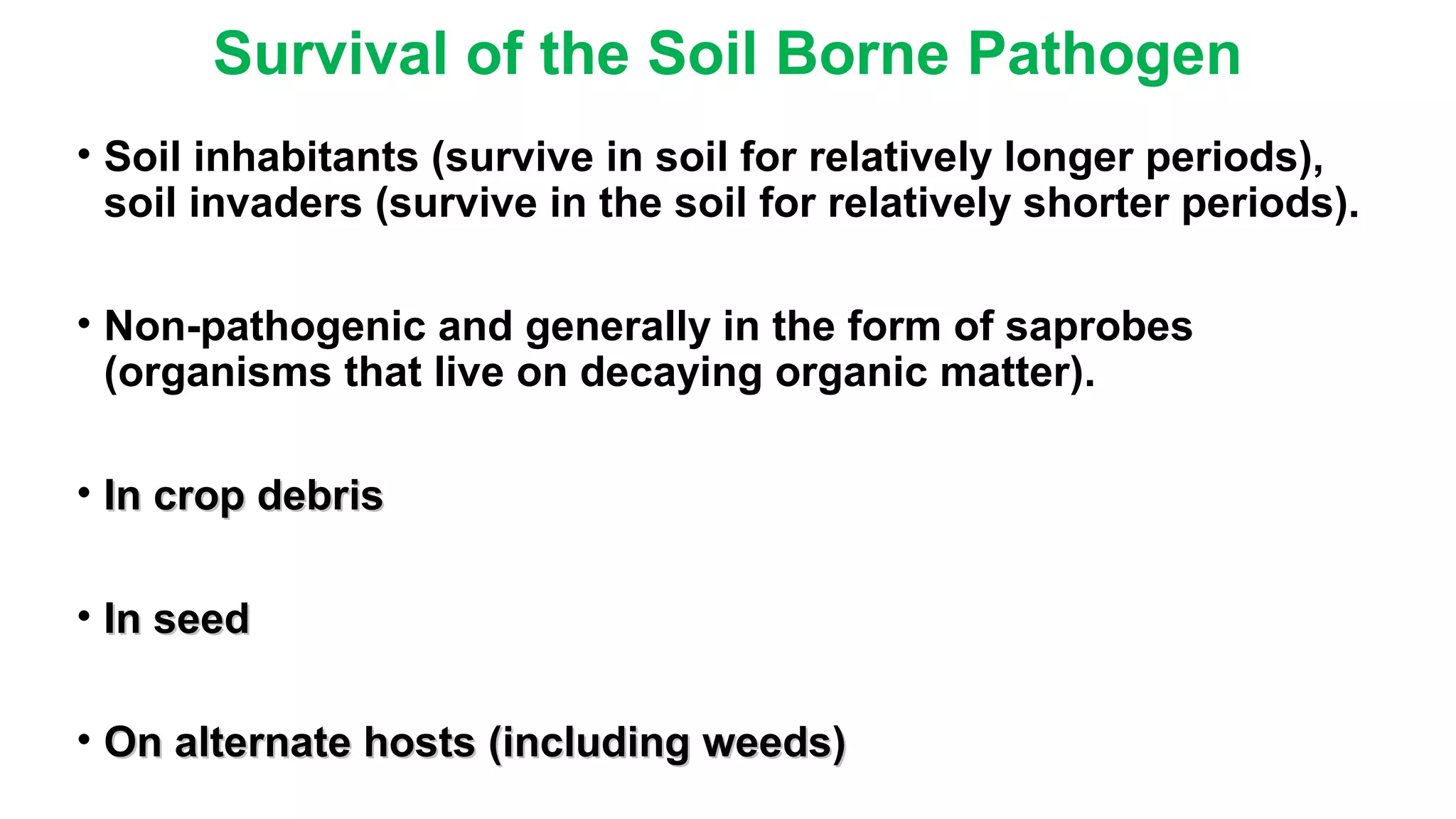 Soil borne pathogen and their impact | PPT