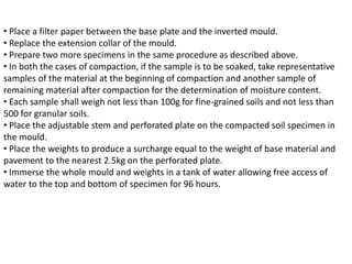 Important Soil test used for Road construction | PPTX