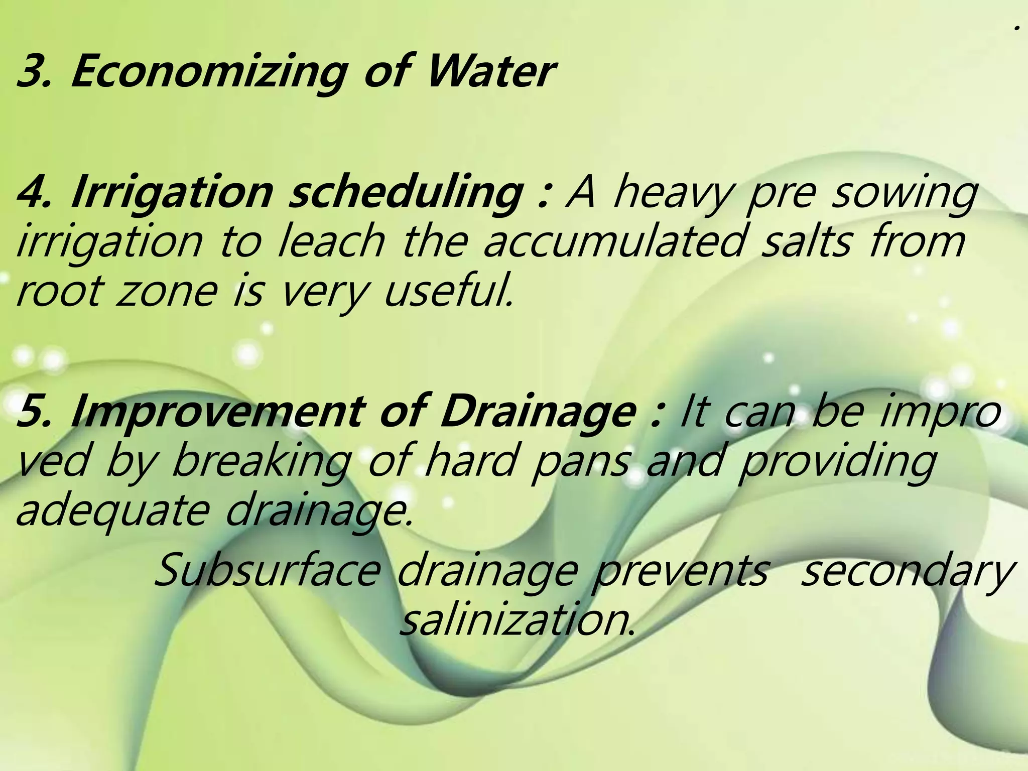INTEGRATED APPROACH FOR MANAGEMENT OF SALINE AND SODIC SOILS BY SUPRIYA ...