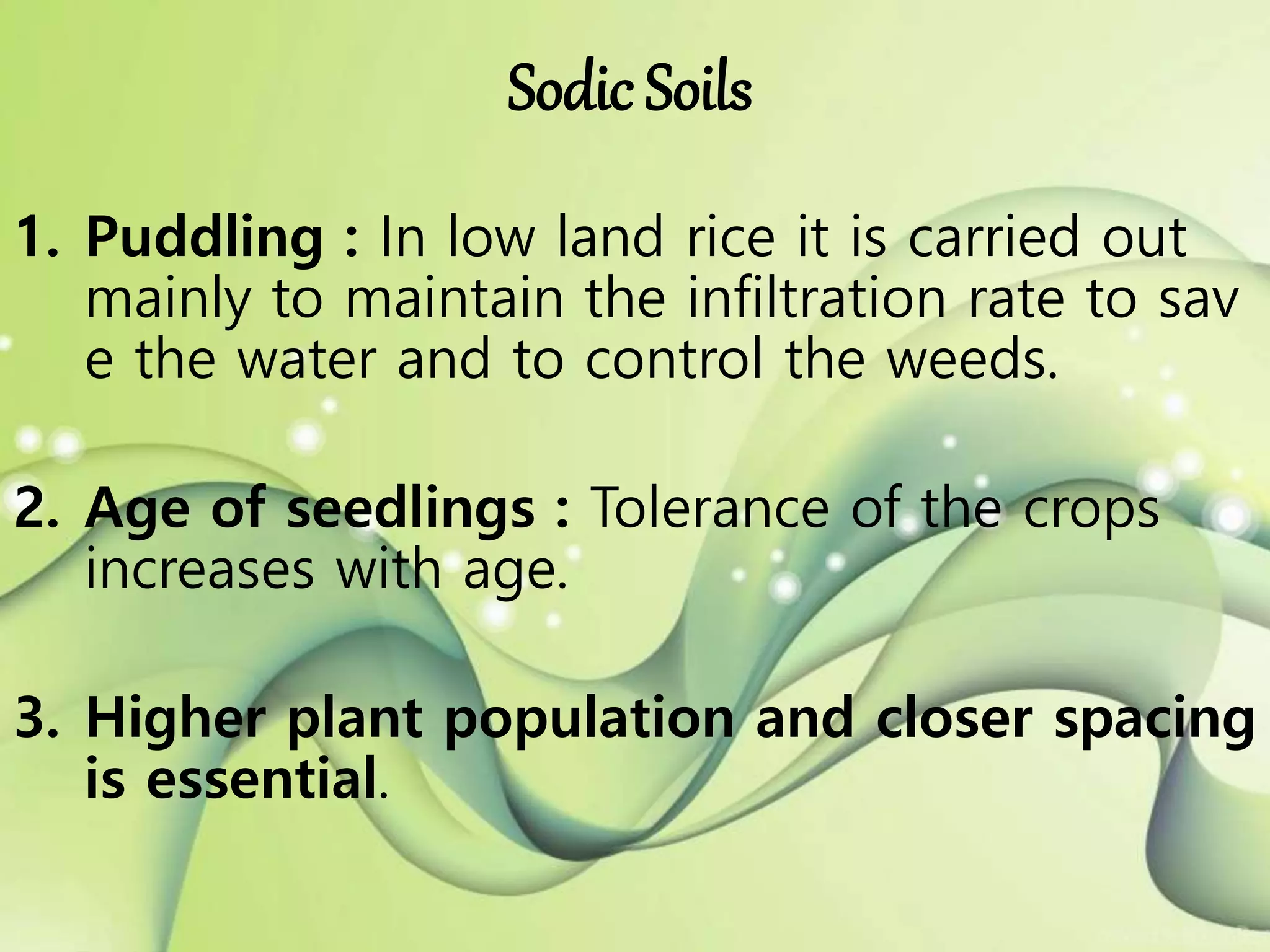INTEGRATED APPROACH FOR MANAGEMENT OF SALINE AND SODIC SOILS BY SUPRIYA ...