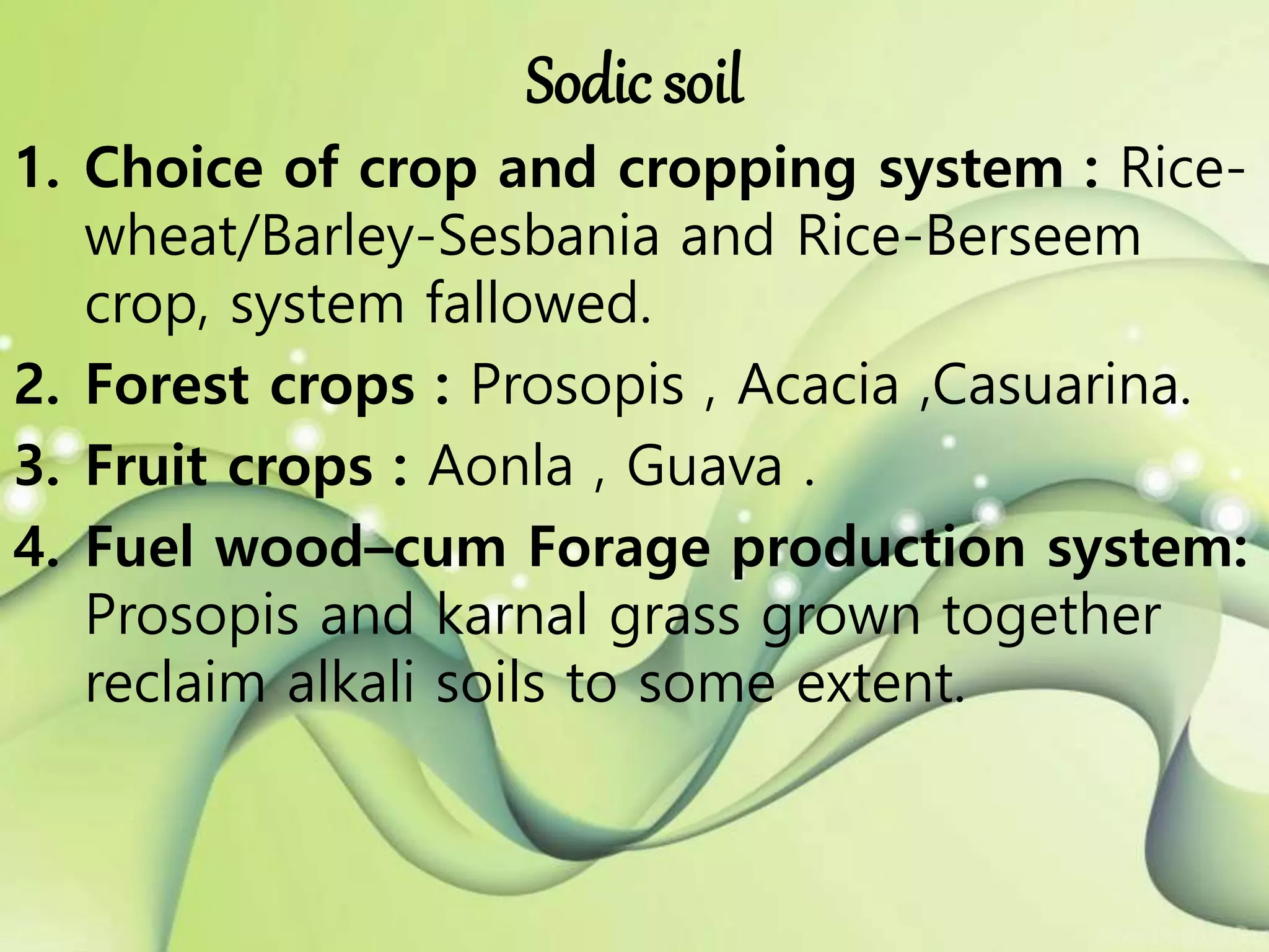 INTEGRATED APPROACH FOR MANAGEMENT OF SALINE AND SODIC SOILS BY SUPRIYA ...