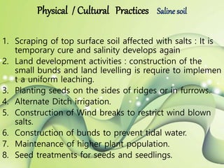 INTEGRATED APPROACH FOR MANAGEMENT OF SALINE AND SODIC SOILS BY SUPRIYA ...
