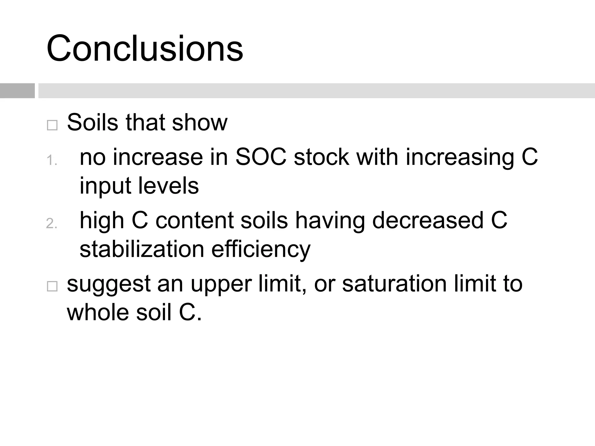 Soil carbon saturation | PPTX