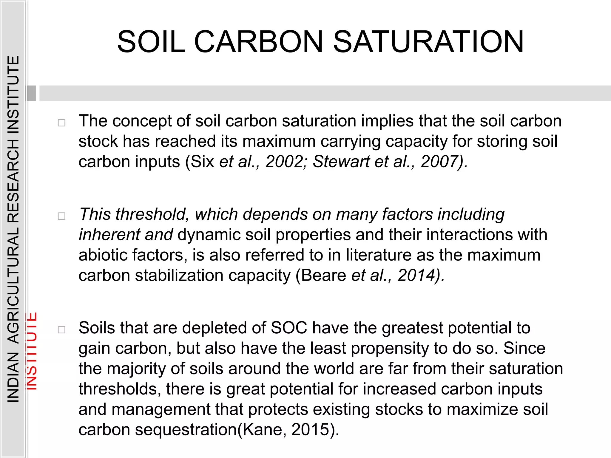 Soil carbon saturation | PPTX