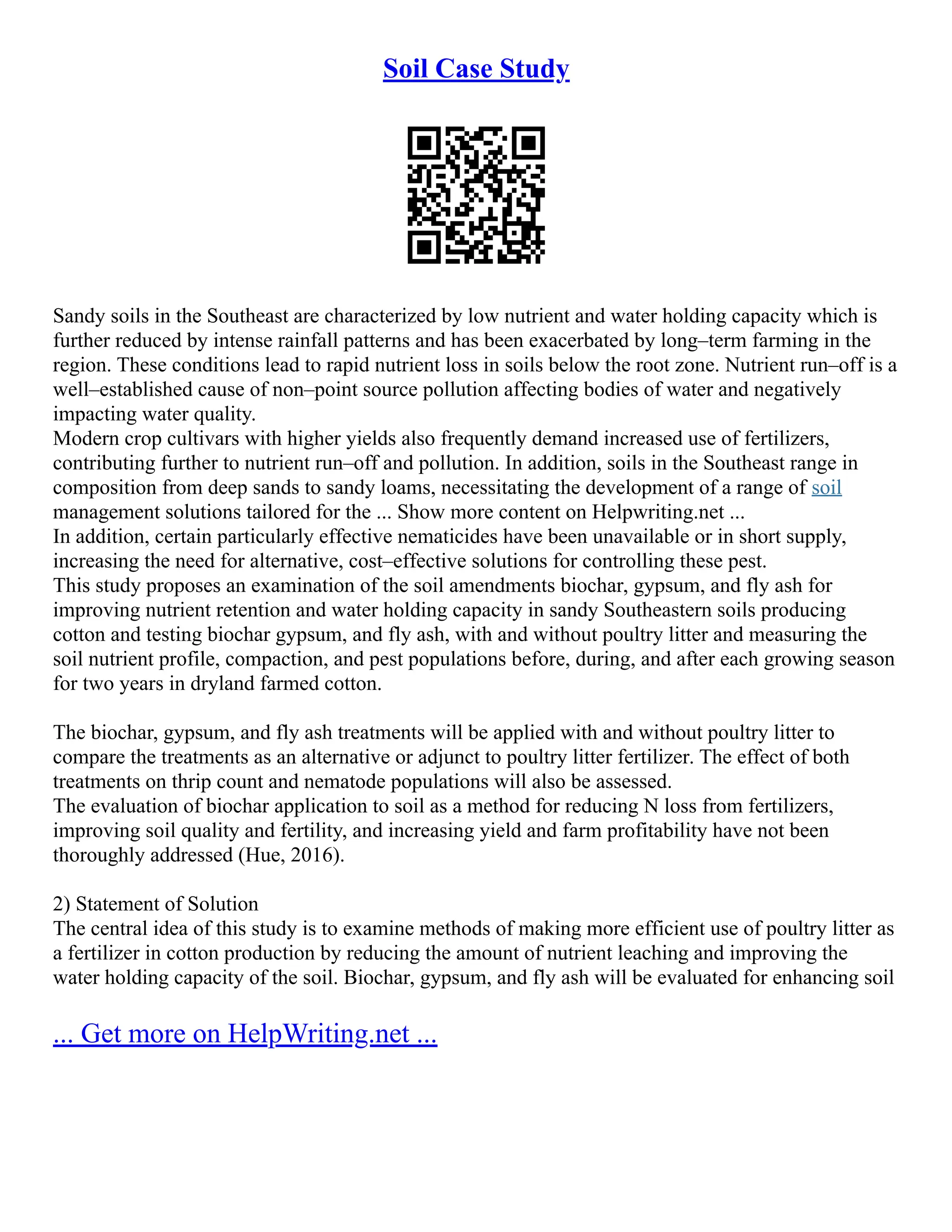 Soil Case Study | PDF