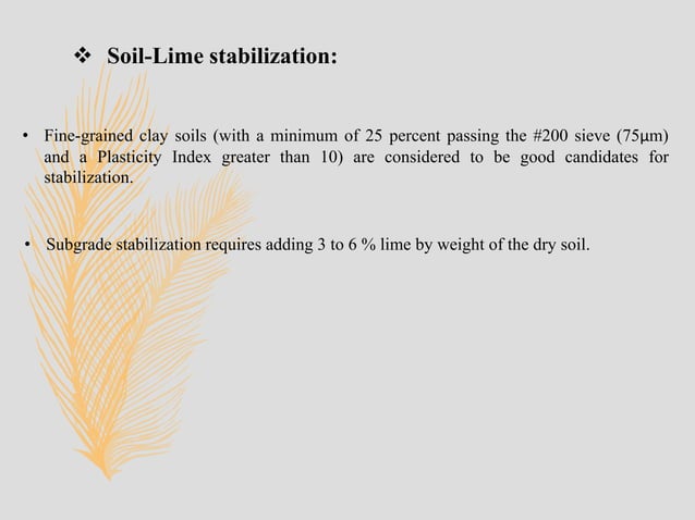 Overview of Soil Stabilization :Cement / Lime :PPT | PPTX