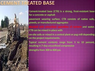 GROUND IMPROVEMENT TECHNIQUES (Soil cement stabilization) | PPTX