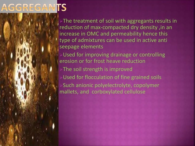 GROUND IMPROVEMENT TECHNIQUES (Soil cement stabilization) | PPTX