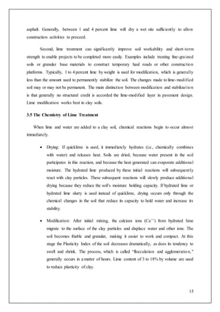 Overview of Soil Stabilization :Cement / Lime:Report | DOCX