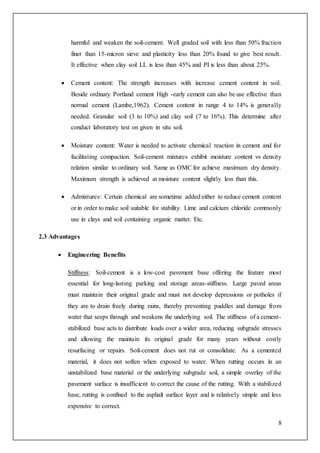 Overview of Soil Stabilization :Cement / Lime:Report | DOCX