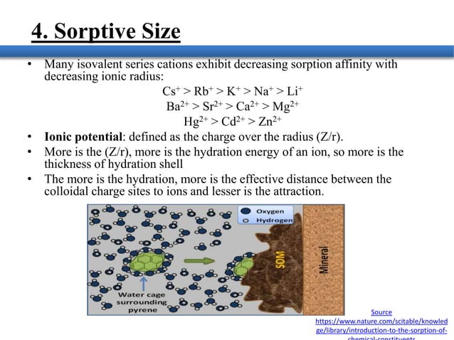 sorption and desorption phenomenon in soil | PPTX | Science