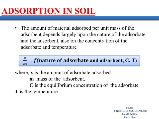 sorption and desorption phenomenon in soil | PPTX | Science