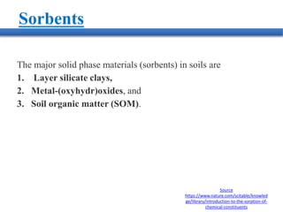 sorption and desorption phenomenon in soil | PPTX