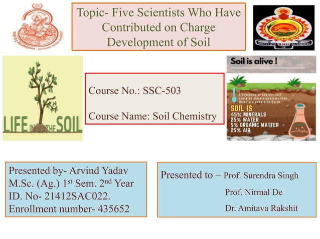 Five Scientists Who Have Contributed on Charge Development of Soil | PPT