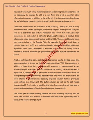 Soil Chemistry, Soil Fertility & Nutrient Management In Detail | PDF