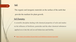 Soil chemistry and soil type | PPTX