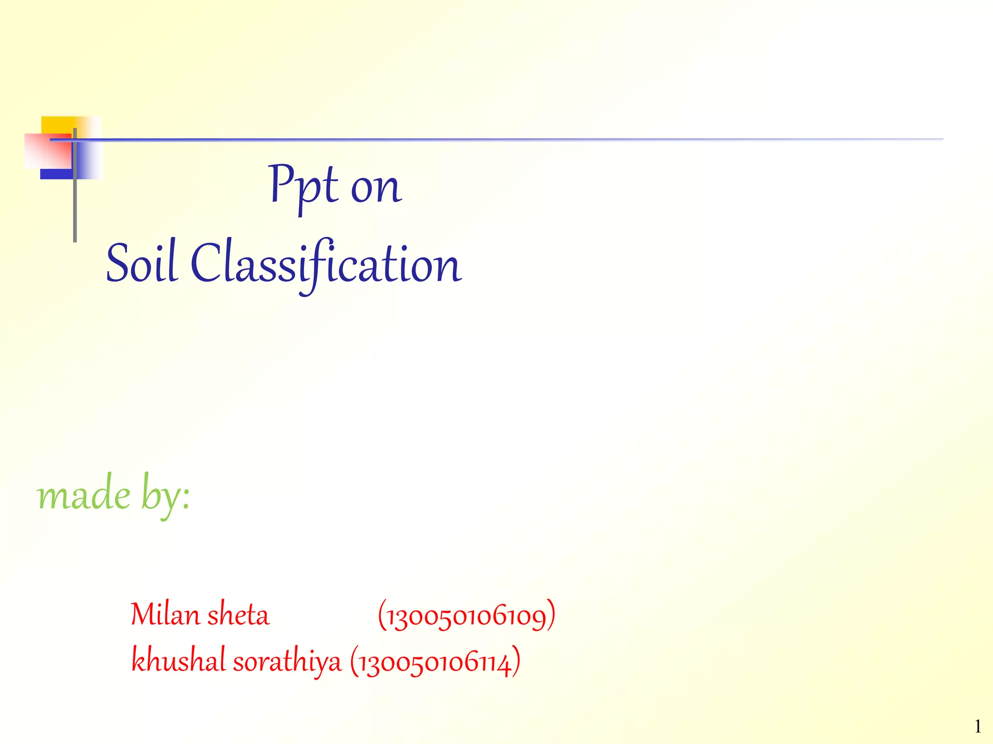 Soil classification | PPT