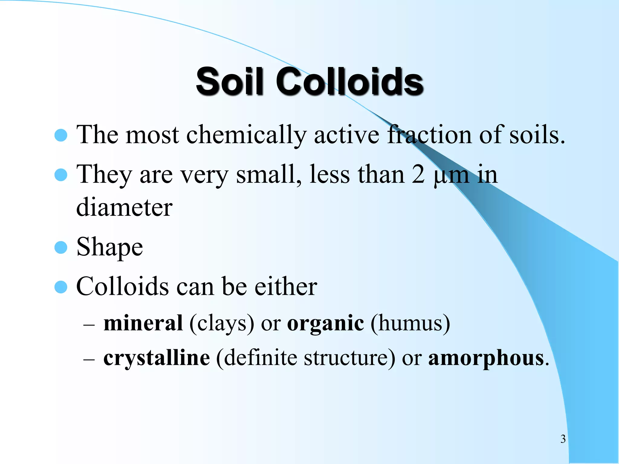 Soil colloidal chemistry | PDF