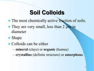 Soil colloidal chemistry | PDF