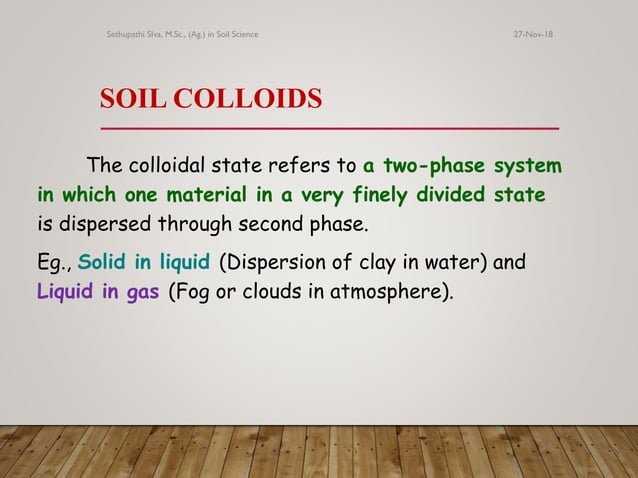 Soil colloids | PPT | Chemistry | Science