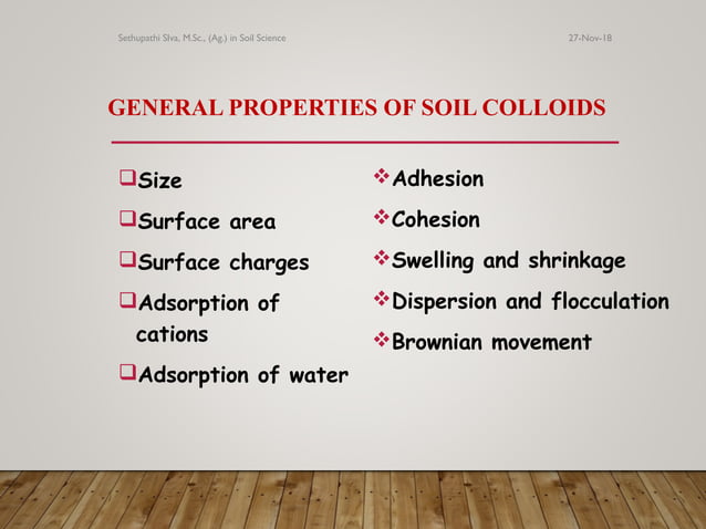 Soil colloids | PPT | Chemistry | Science