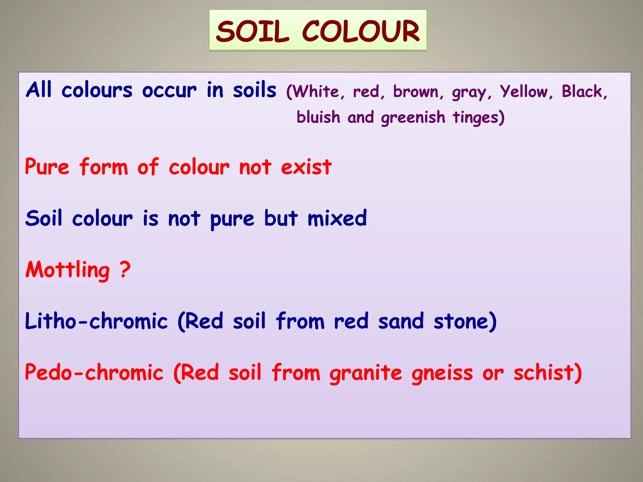 soil colour.pptx powerpoint presentation | PPTX
