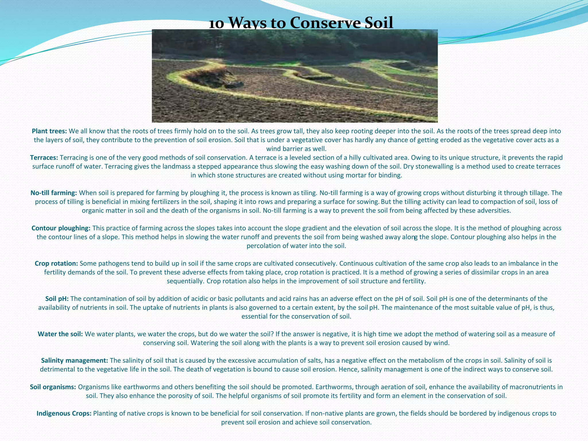 Soil conservation ppt | PPTX